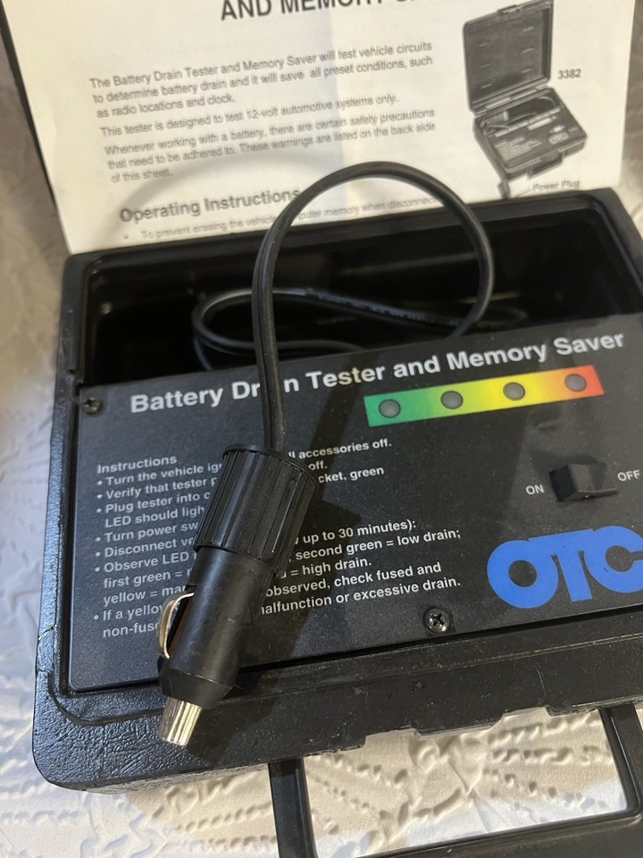New OTC 3382 Battery Drain Tester & Memory Saver NOS | eBay