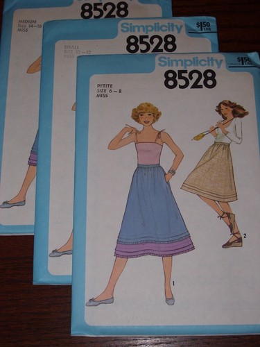 🌺1978 UNCIRCULATED SIMPLICITY #8528 - LADIES CUTE PULL ON SKIRT PATTERN ...