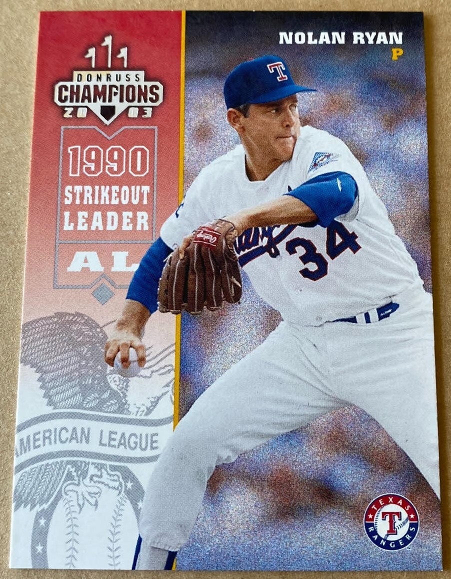 NOLAN RYAN HOF 2003 DONRUSS CHAMPIONS Card #263 NM-MT Condition | eBay