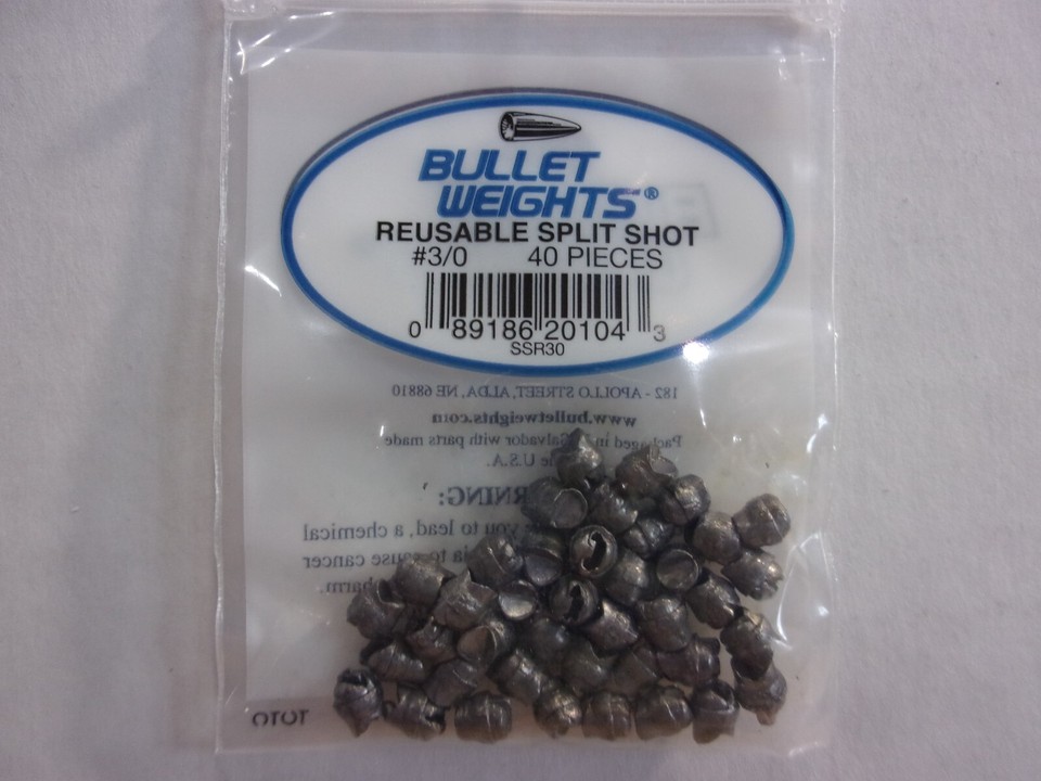 BULLET WEIGHTS Removable Split Shot choose your size! NIP | eBay