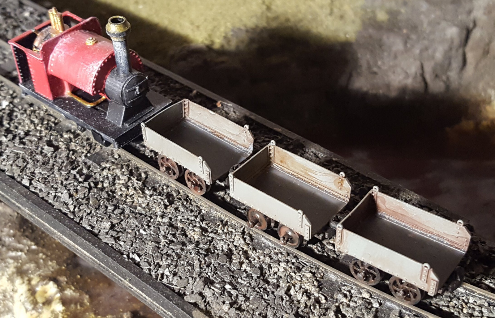 OO9/009 Dinorwic / Penrhyn Quarry Rubble Rubbish Wagons x 3 Narrow ...