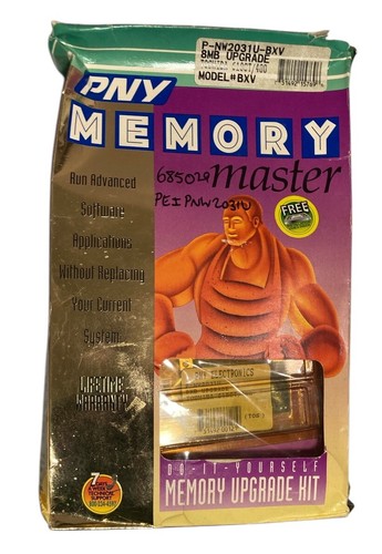 Vtg PNY 72 Pin PC Memory Card 322006 w/ Memory Master Box and Video ...