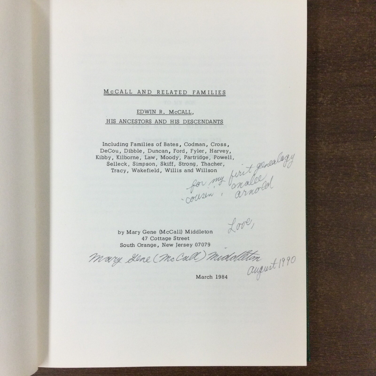 McCall and Related Families, Edward McCall Ancestors and Decendants ...