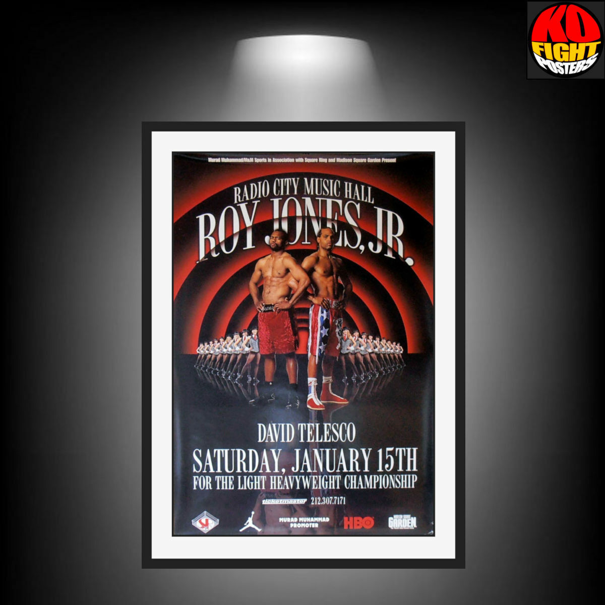 ROY JONES JR vs. DAVID TELESCO : Original Onsite Boxing Fight Poster ...