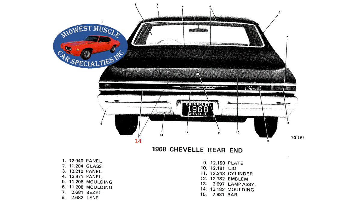 68 Chevelle Tail Lights