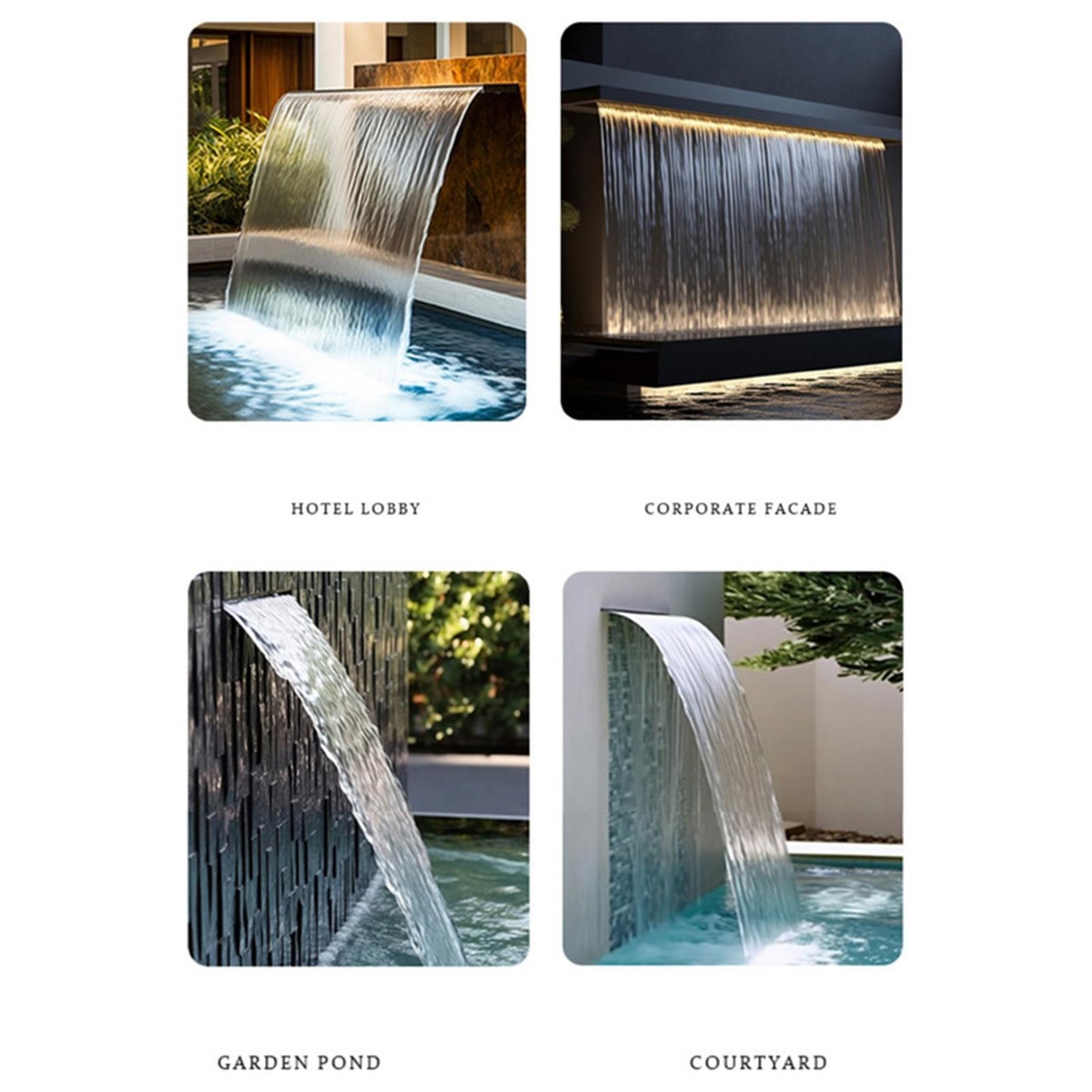 Outdoor Wall Mounted Waterfalls