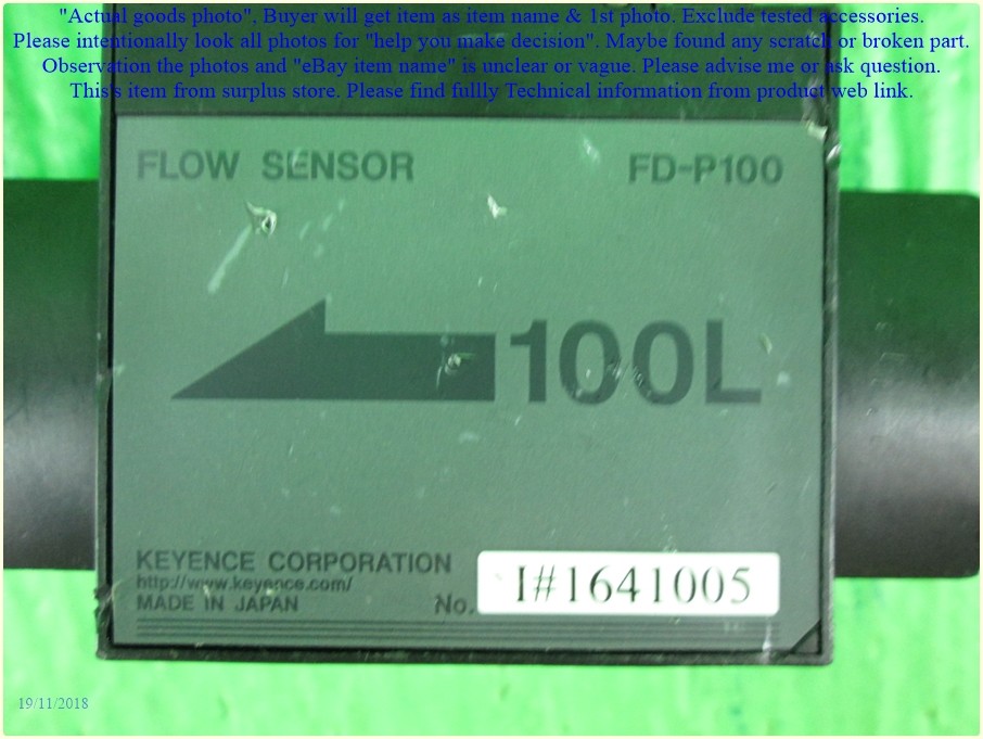 KEYENCE FD-P100, Flow Sensor as photo,sn:1005. | eBay