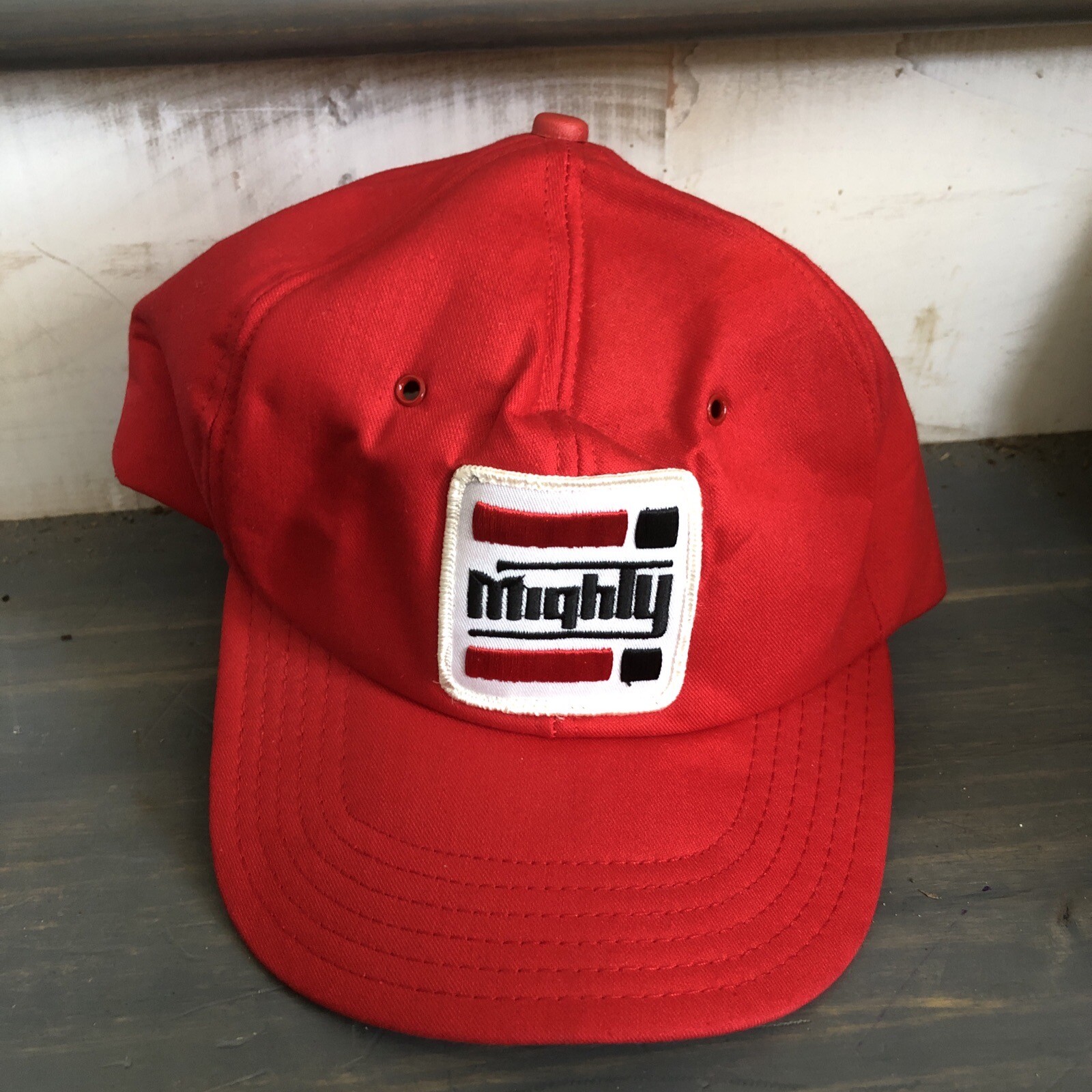 80-90s Mighty Logo Bucket SnapBack Hat Vintage - Gem