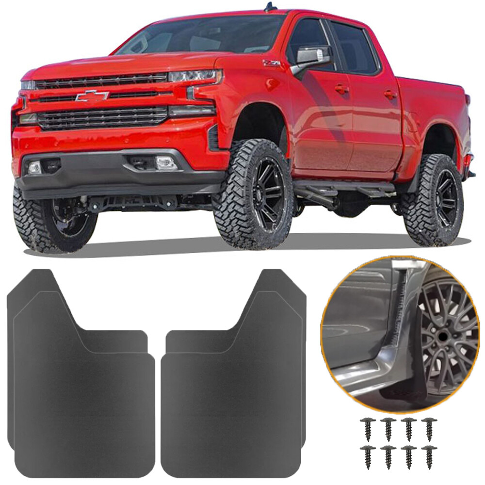 For Chevy Silverado Pickup 4Pcs Rally Sport Mud Flaps Bendable Splash ...