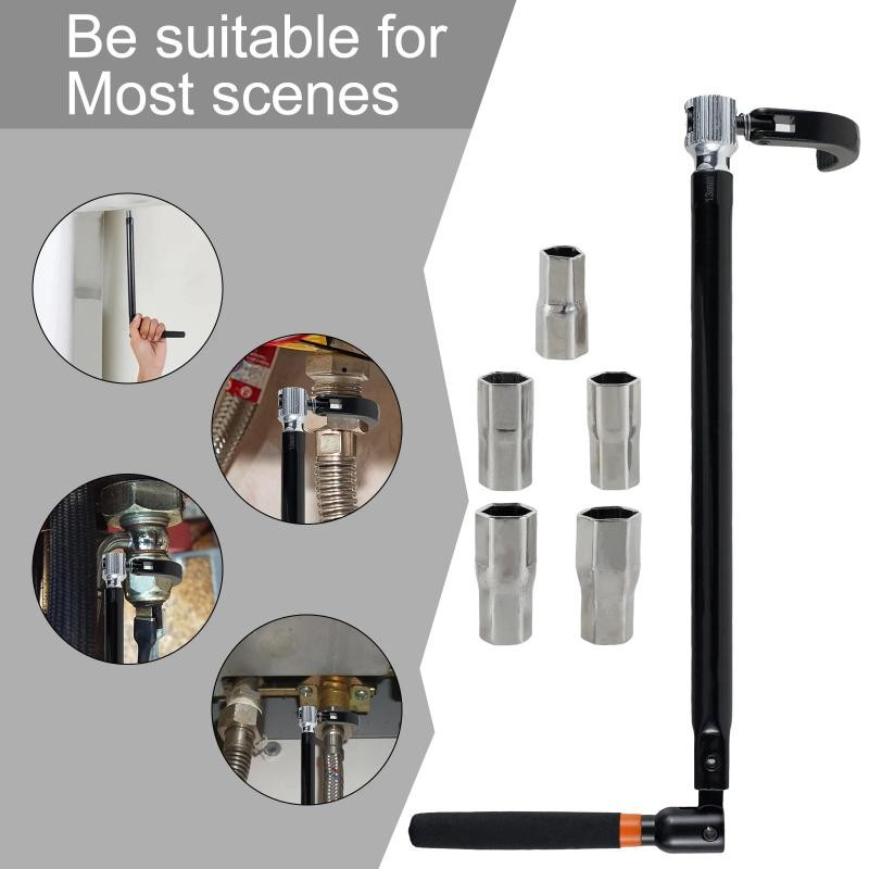 Professional Carbon Steel Faucet Wrench Plumber Tool with 5/6 Sockets ...