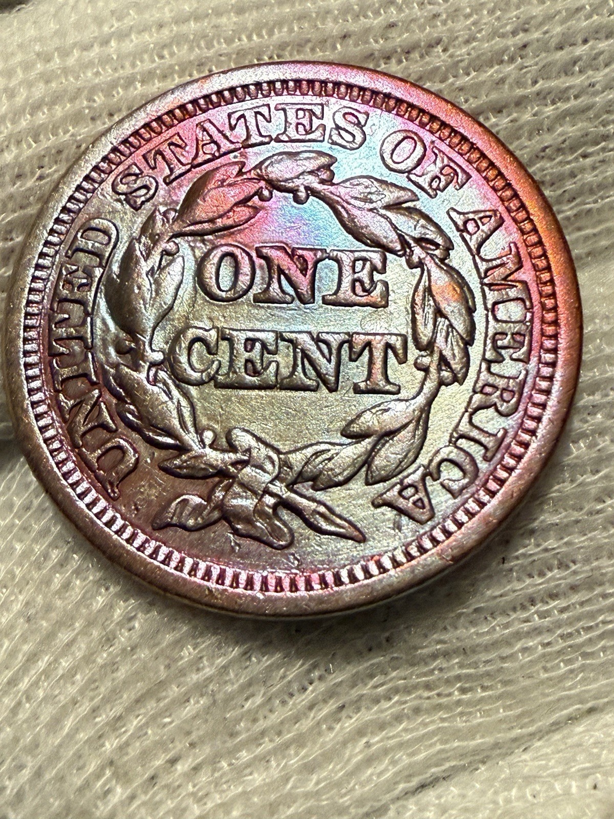 1849 Braided Hair Large Cent High Au Condition Toned | eBay