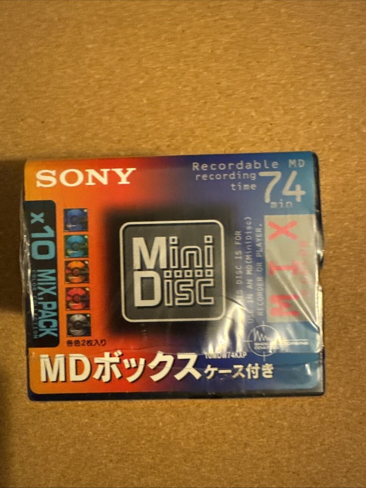 SONY MD Mini Disc ”Color Collection” 74 min SEALED x 10-Discs Made in ...