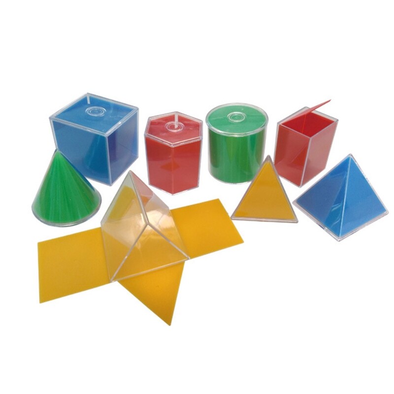 8pcs Geometric Model Disassemble Cube Cylinder Cone Toy Math Resources ...