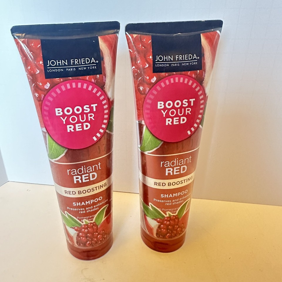 2x John Frieda Radiant Red Boosting Shampoo for Red Hair, 250 ml 8.3 Fl ...