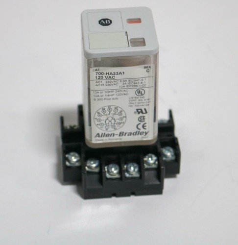 Allen-Bradley 700-HA33A1, 700-HN126 700-HA33A1 Relay with 700-HN126 ...