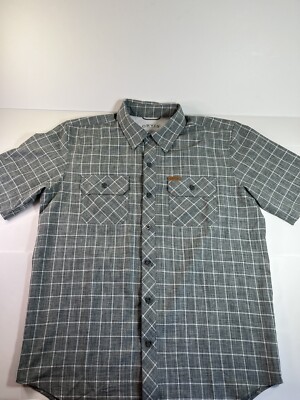 Orvis Classic Collection Button Up Fishing Shirt Short Sleeve Gray Mens ...