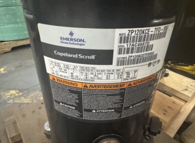 10 Ton Copeland R410A Scroll # ZP120KCE-TFD-950 460/3 Ph Compressor ...