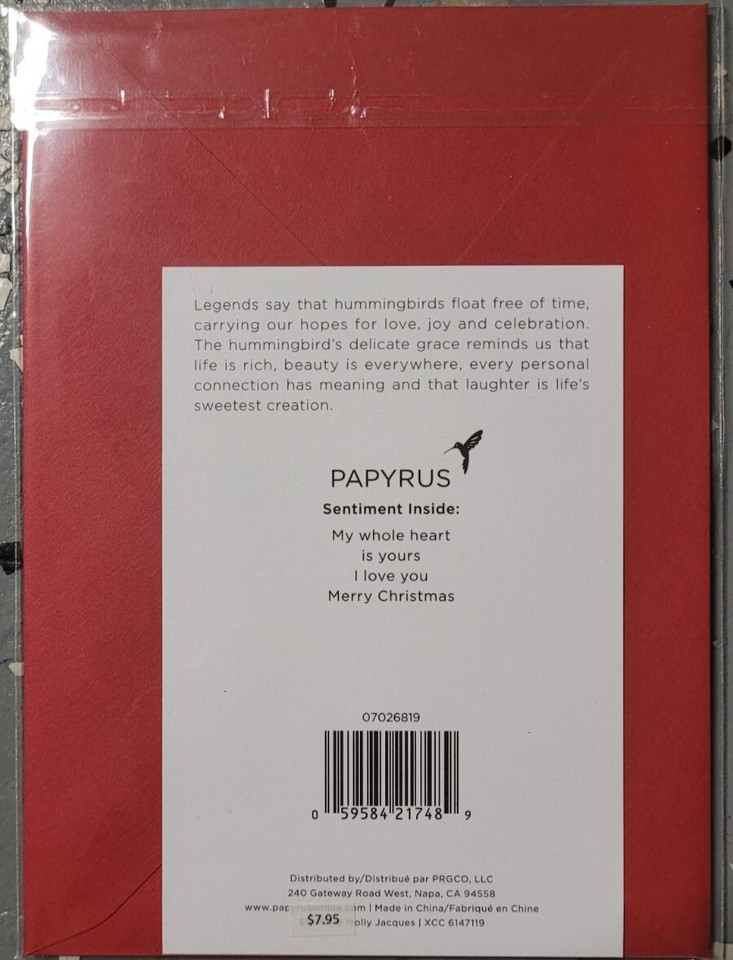 Papyrus Merry Christmas Happy Holidays Card - Brand New - Husband | eBay