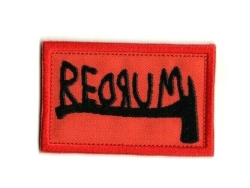 Redrum embroidered hook only patch on red by GroovyPatch! | eBay