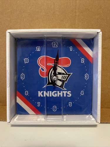 Newcastle Knights NRL Analogue Mini Glass Clock With Stand - Football ...