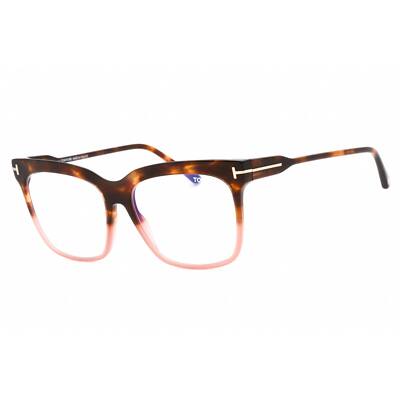 Tom Ford Women's Eyeglasses Coloured Havana Full Rim Rectangular FT5768 ...