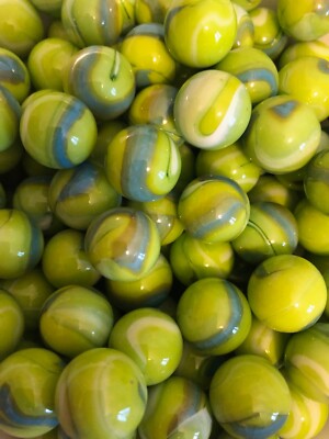 NEW-25 x 16mm "TROLL" Glass Marbles Classic Traditional Children's game ...