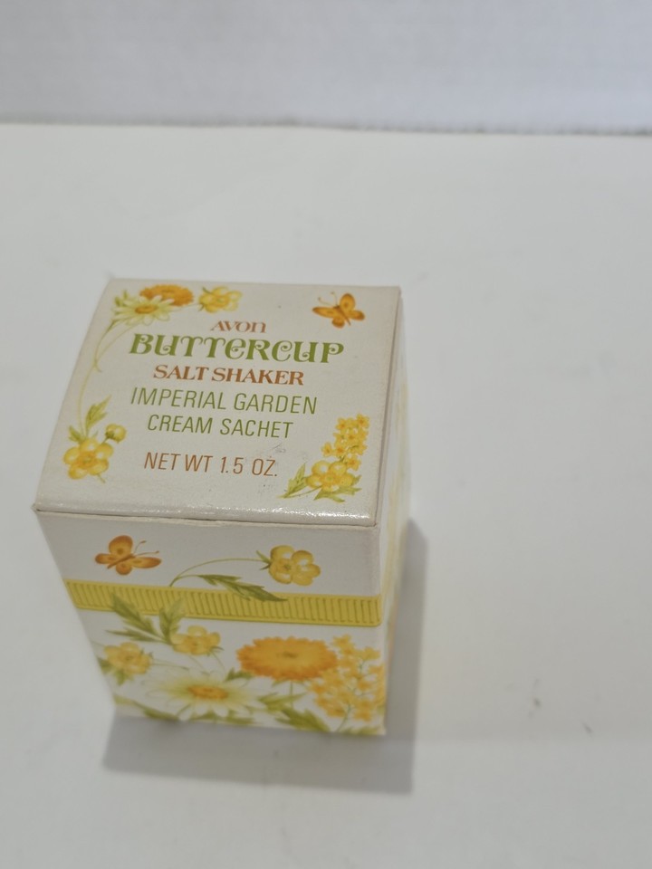 Vintage Avon Buttercup Salt Shaker Imperial Garden Cream Sachet--Empty ...
