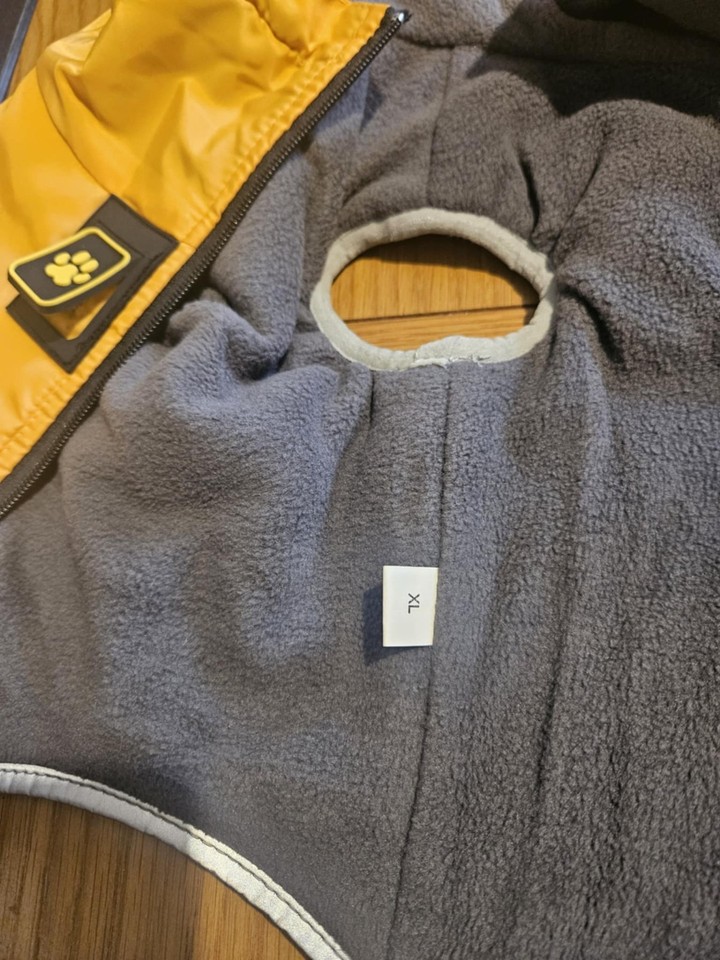 Dog Coat, Yellow, Very Good Condition, High Visibility Strips | eBay UK