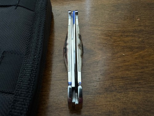 Buck Custom Folding Knife BOS S30V 154CM Blade Chuck Buck & AG Russell ...