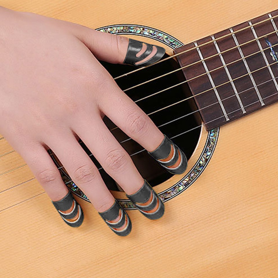 8Pcs Finger Picks S M L XL Stringed Instrument Finger Picks Guitar ...