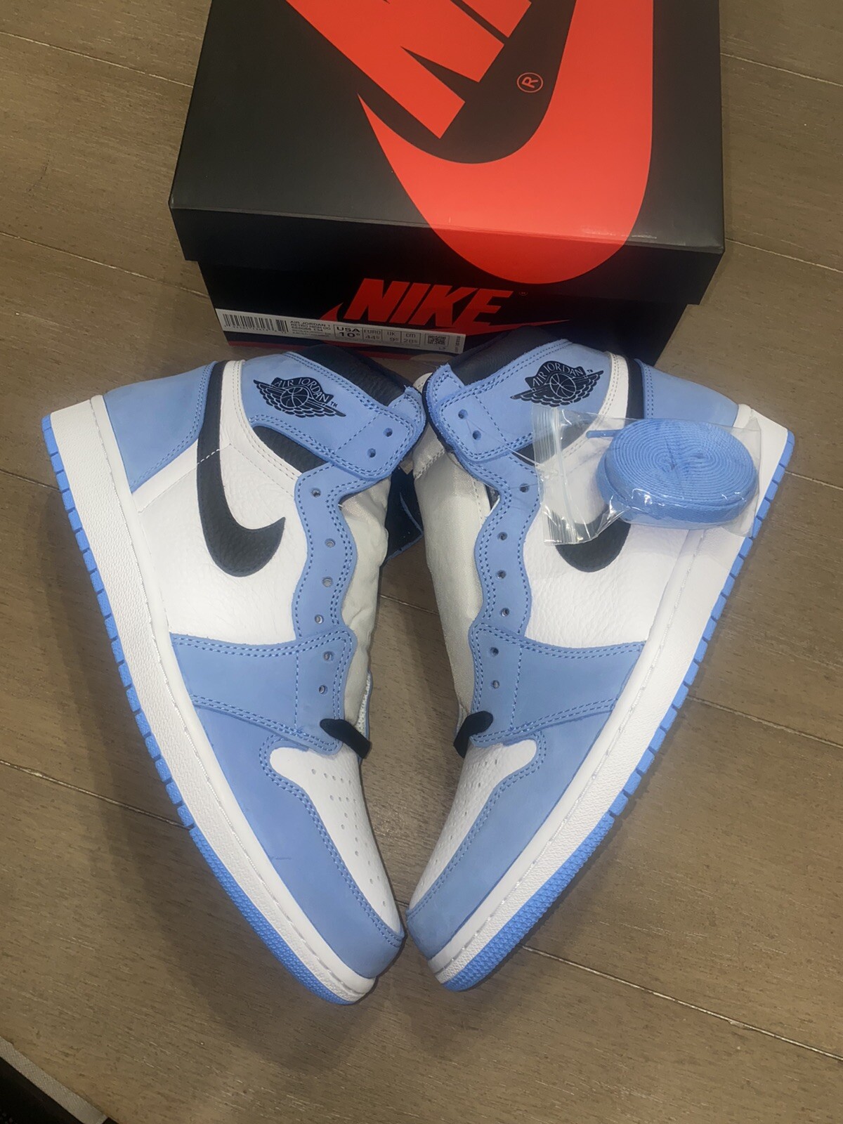 Nike Air Jordan 1 Retro High OG - University Blue UNC Men’s Sz 10.5 | eBay