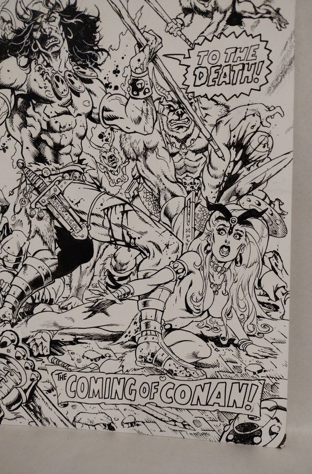 Conan The Barbarian 1 Tim Tyler (2016) Original Cover Recreation Art 11 ...