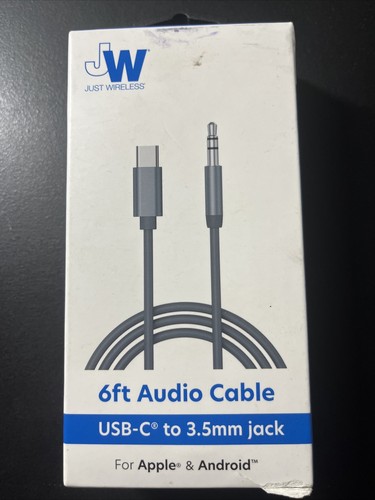 Just Wireless USB-C To 3.5mm Jack, 6ft Audio Cable | Open Box-New | eBay