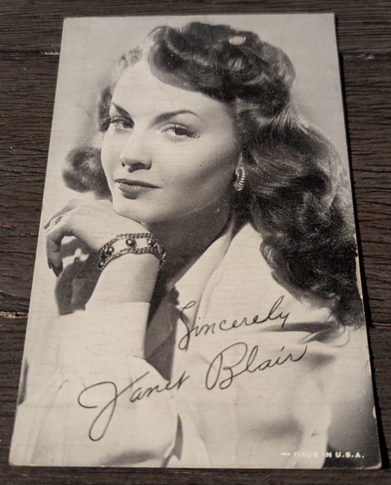 Vintage Janet Blair Actress 1950's-1960's Era Penny Arcade Trading Card ...