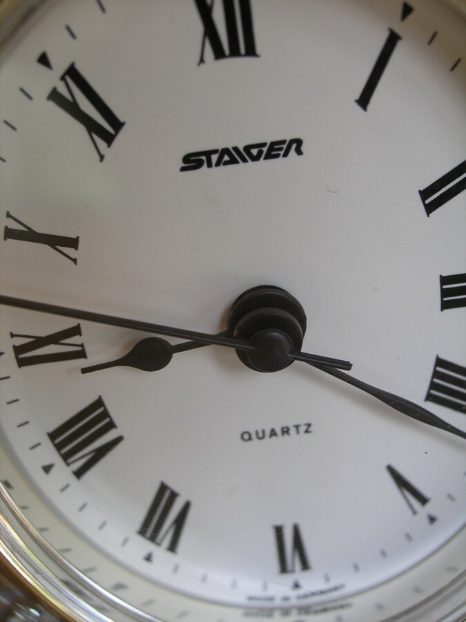 Vintage Staiger Germany With French Crystal case Mantle Clock Quartz ...