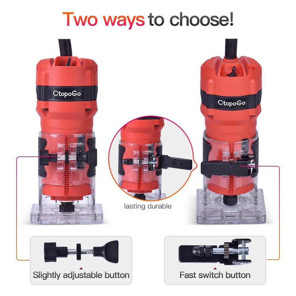 Compact Router Tool 800W Wood Palm Router Tool for Woodworking Hand ...