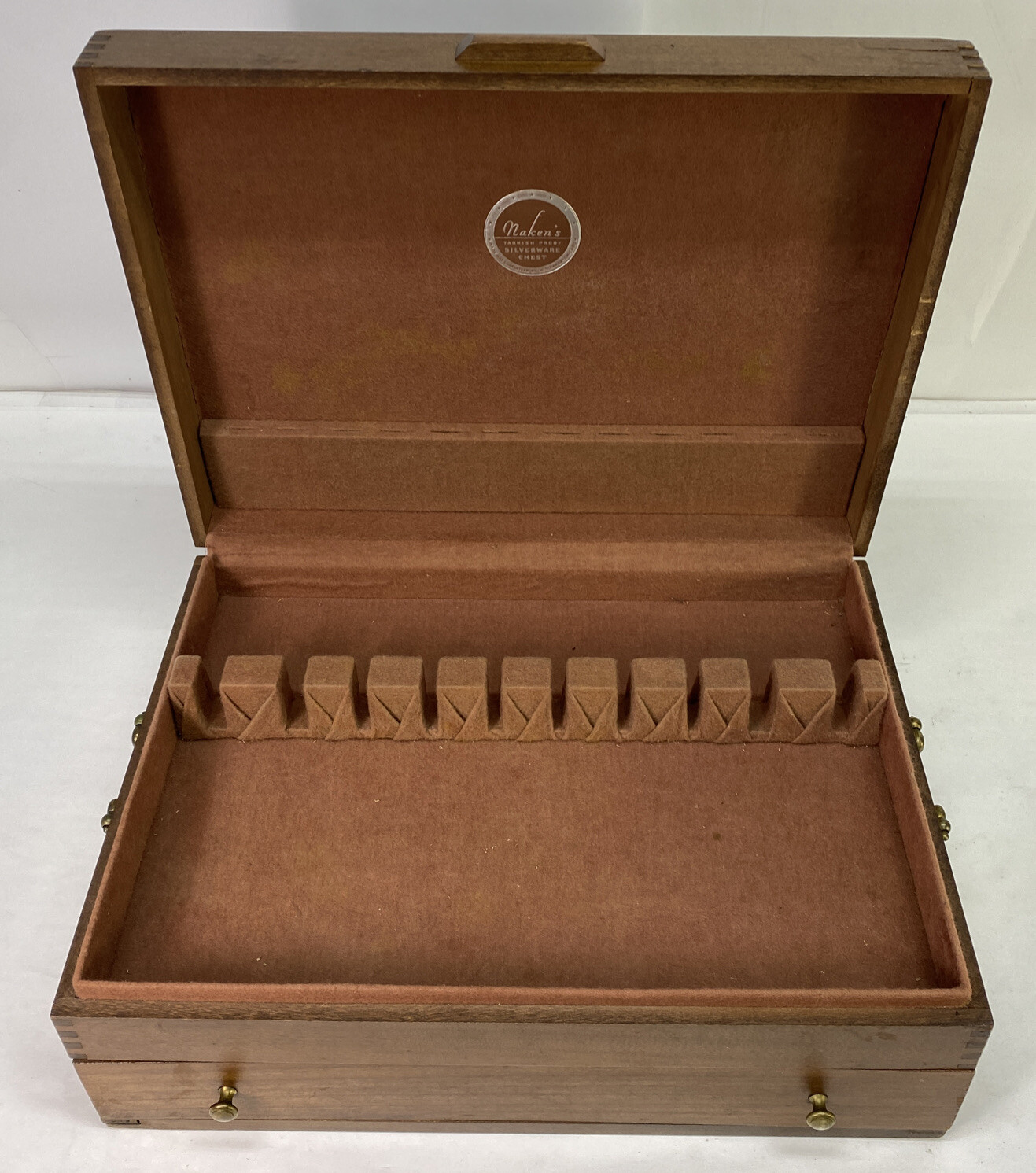 Wood Tarnish Resistant Silverware Flatware Storage Chest Box Wooden ...