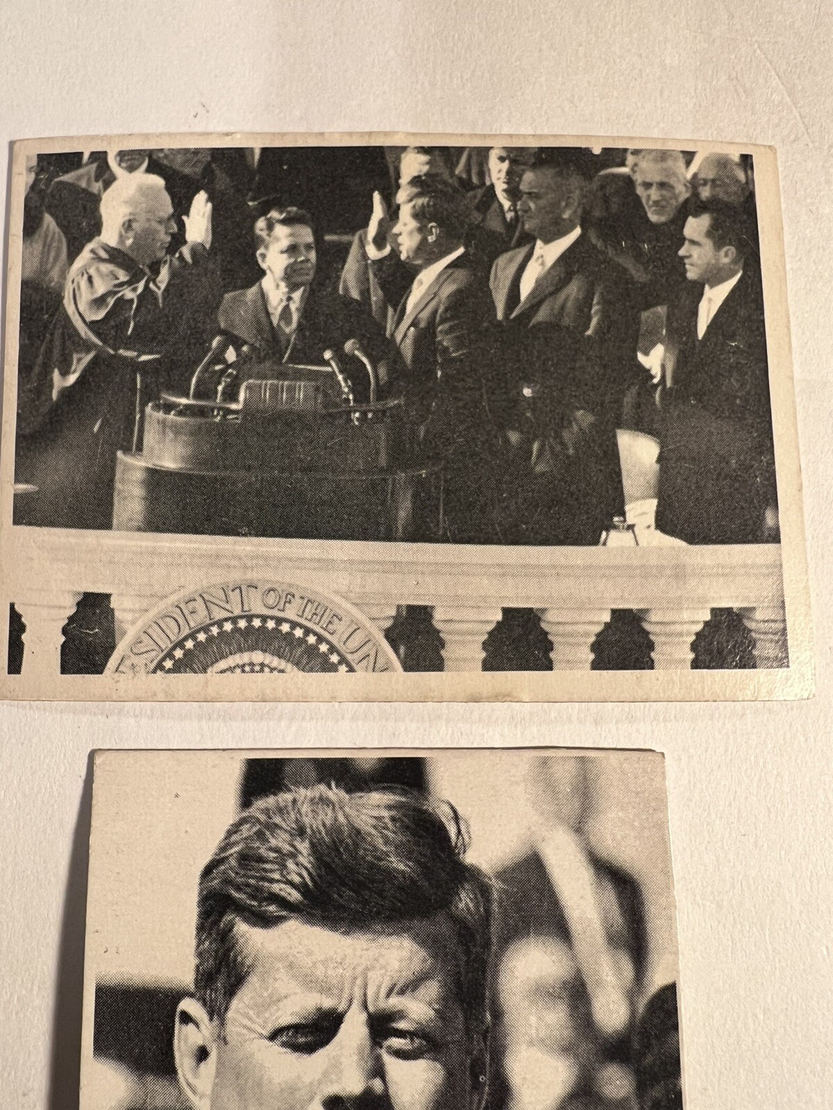 2 vintage, 1964 Vintage JFK John F. KENNEDY cards. #49 and #69. Great ...