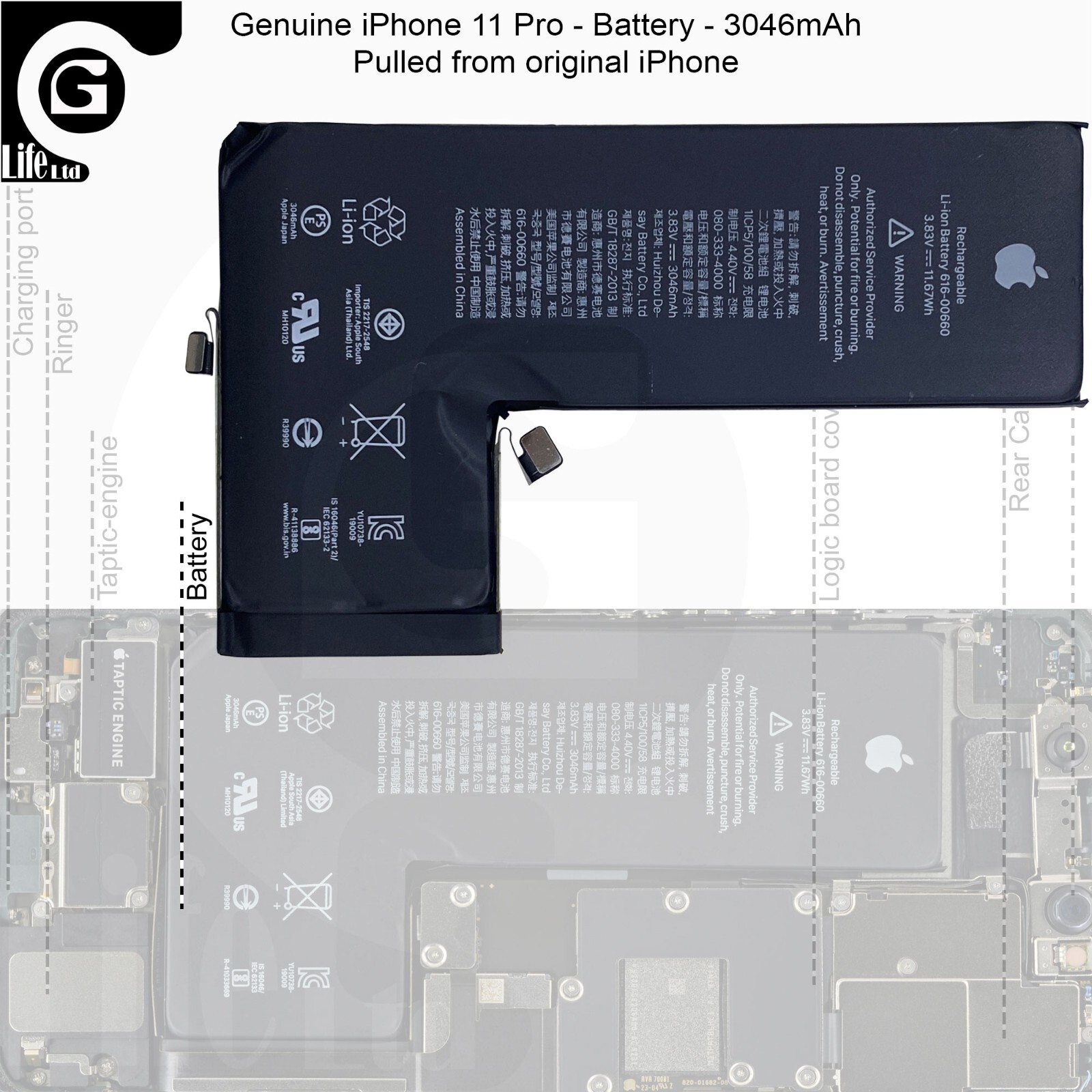 Genuine Original Apple iPhone Batteries over 90% Capacity Used Grade A ...