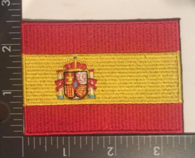 Set of 2 SPAIN FLAG PATCH SPANISH ESPAÑA IRON ON QUALITY PATCH w/Trk ...