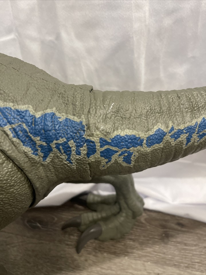 Jurassic World Super Colossal Velociraptor Raptor Blue Action Figure ...