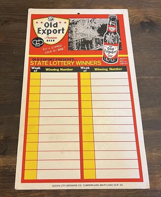 Nice 1960’s - 1970’s OLD EXPORT BEER ADV TABLE CARD-SIGN CARDBOARD ...