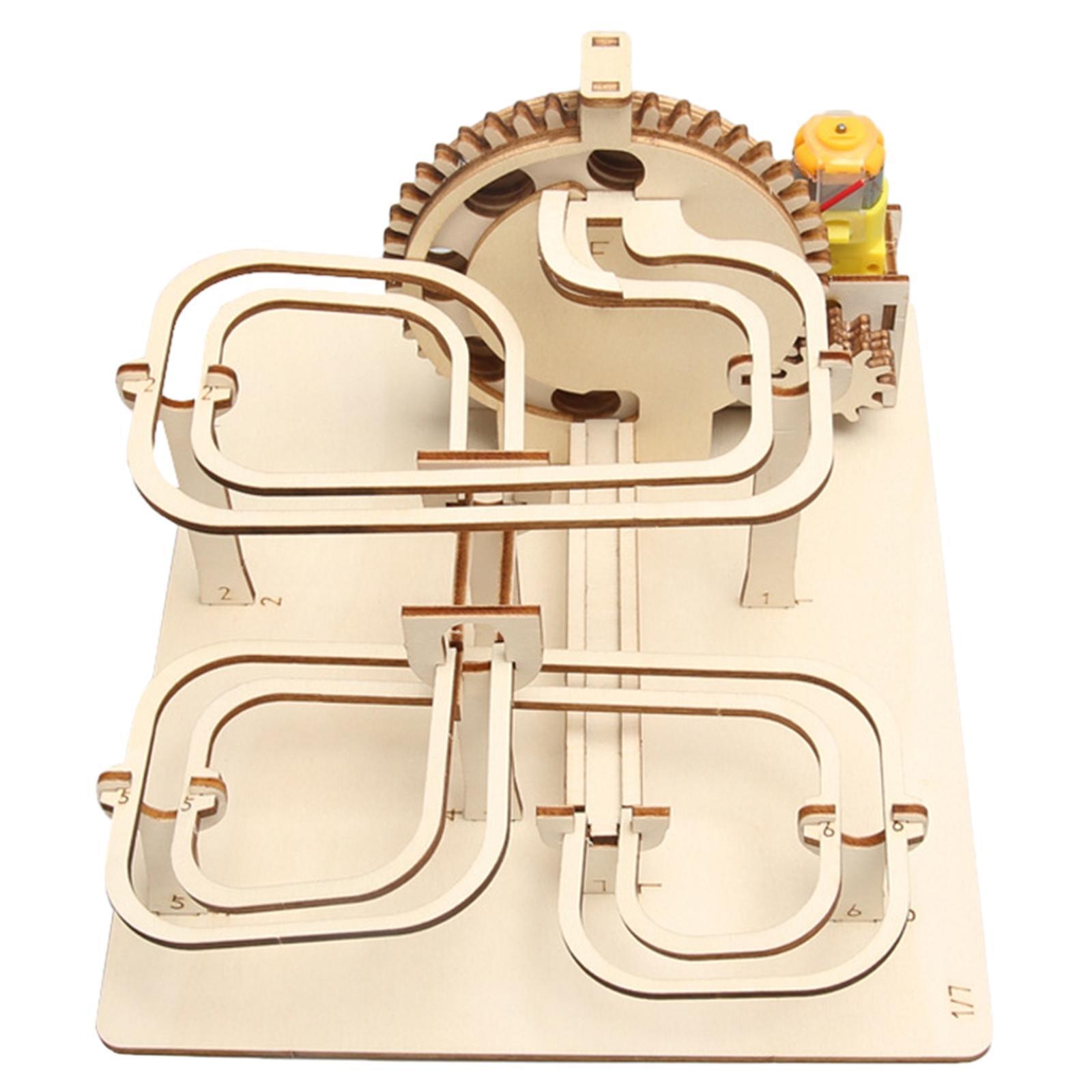 DIY Marble Run Model Building Kits 3D Wooden Puzzle for Holiday Teens ...