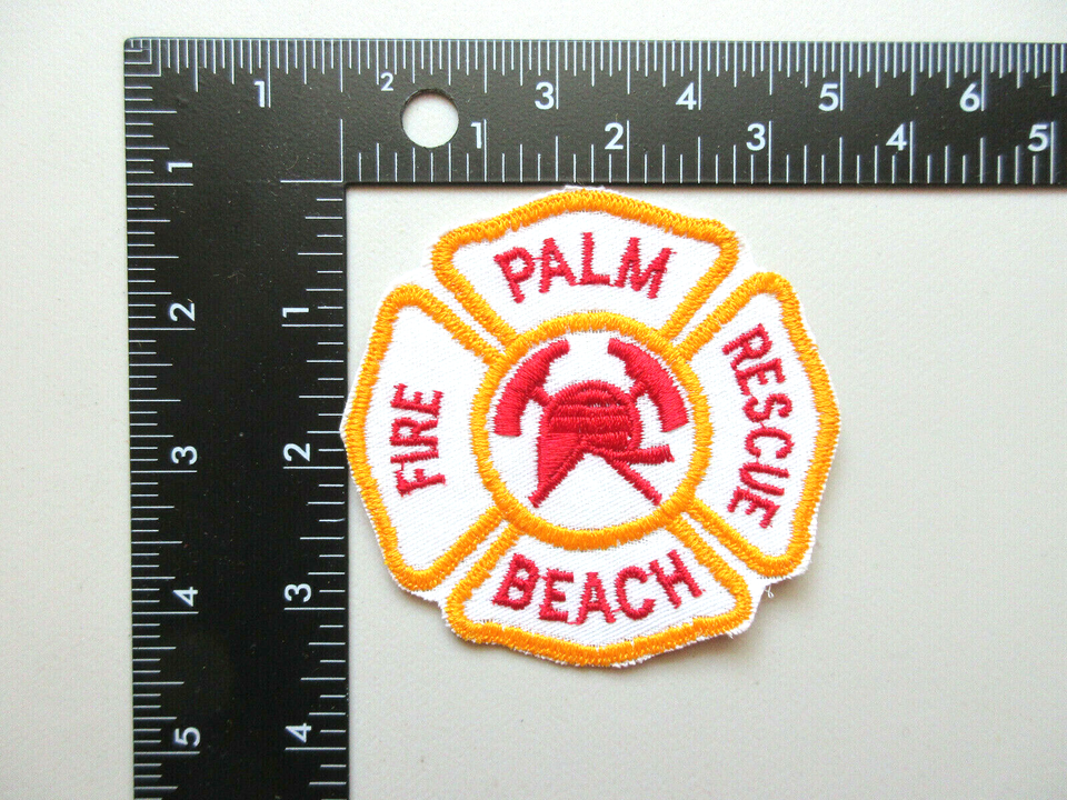 🔥PALM BEACH FLORIDA FIRE & RESCUE UNIFORM JACKET VEST COLLECTIBLE PATCH ...