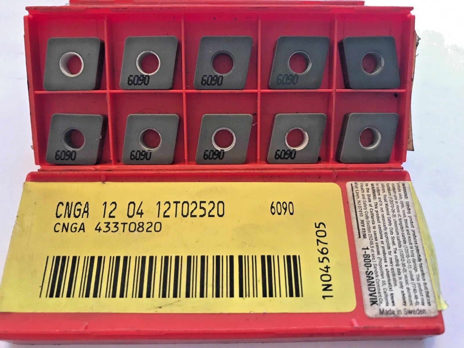 Sandvik Cor. Inserts - CNGA 12 04 12T02520 6090 - Qty. 10 - NEW | eBay
