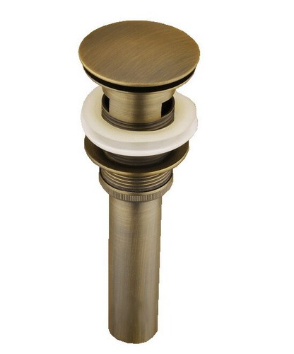 Antique Brass Pop Up Waste Drain with Overflow for Bathroom Sink Faucet ...
