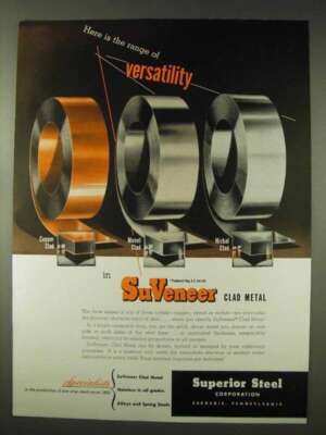 1947 Superior Steel SuVeneer Clad Metal Ad, Versatility | eBay