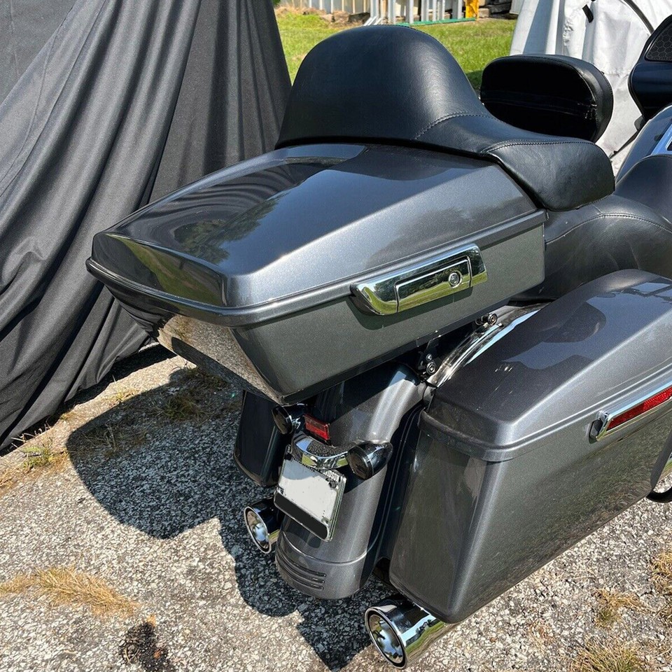 Smooth Wrap-around Chopped Pack Back Rest Backrest Pad For Harley ...