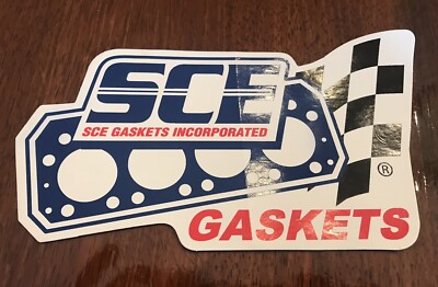 SCE Gaskets Incorporated Vinyl Decal Sticker OLD STOCK *FLAWS-mild ...