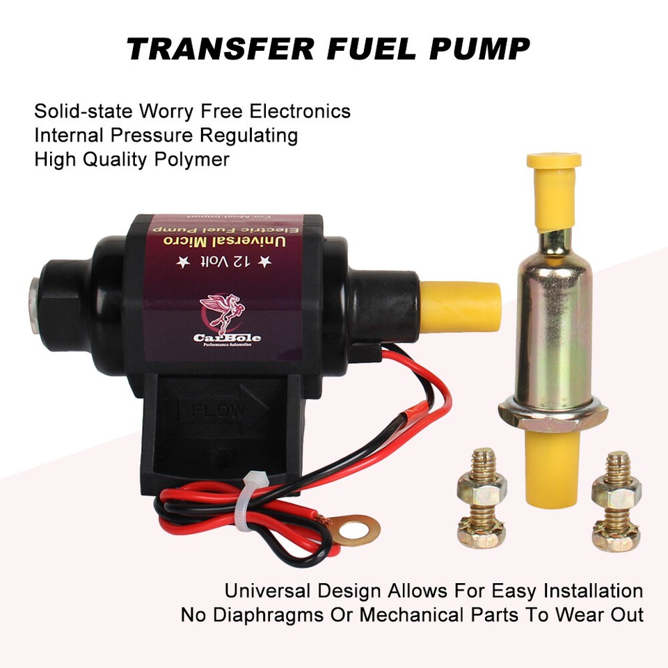 Low Pressure 2-3.5PSI 28 GPH Universal Micro Electric Fuel Pump ...